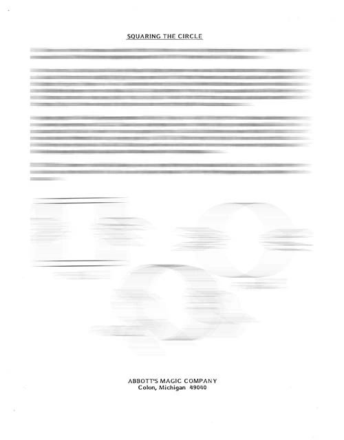 PDF Squaring the Circle instructions